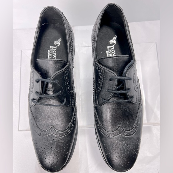 Novacas | Shoes | Novacas Vegan Black Wing Tip Rubber Wedge Shoe Color ...
